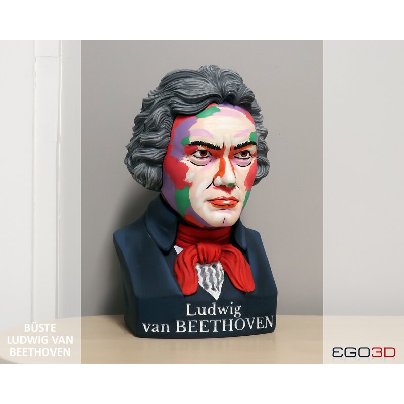 Ludwig van Beethoven bust - Pop Art style